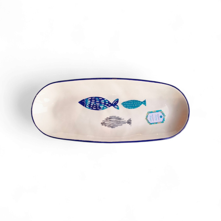 Oval Fish Serving Plate - Papart Seramik (Turkey) - La Maison Chouette